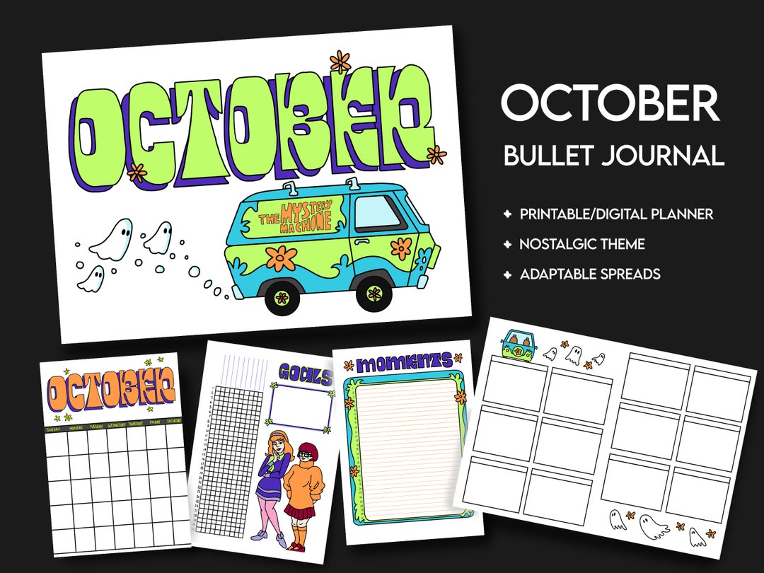 October 2023 Bulleted Journal Digital Download Full Color - Etsy