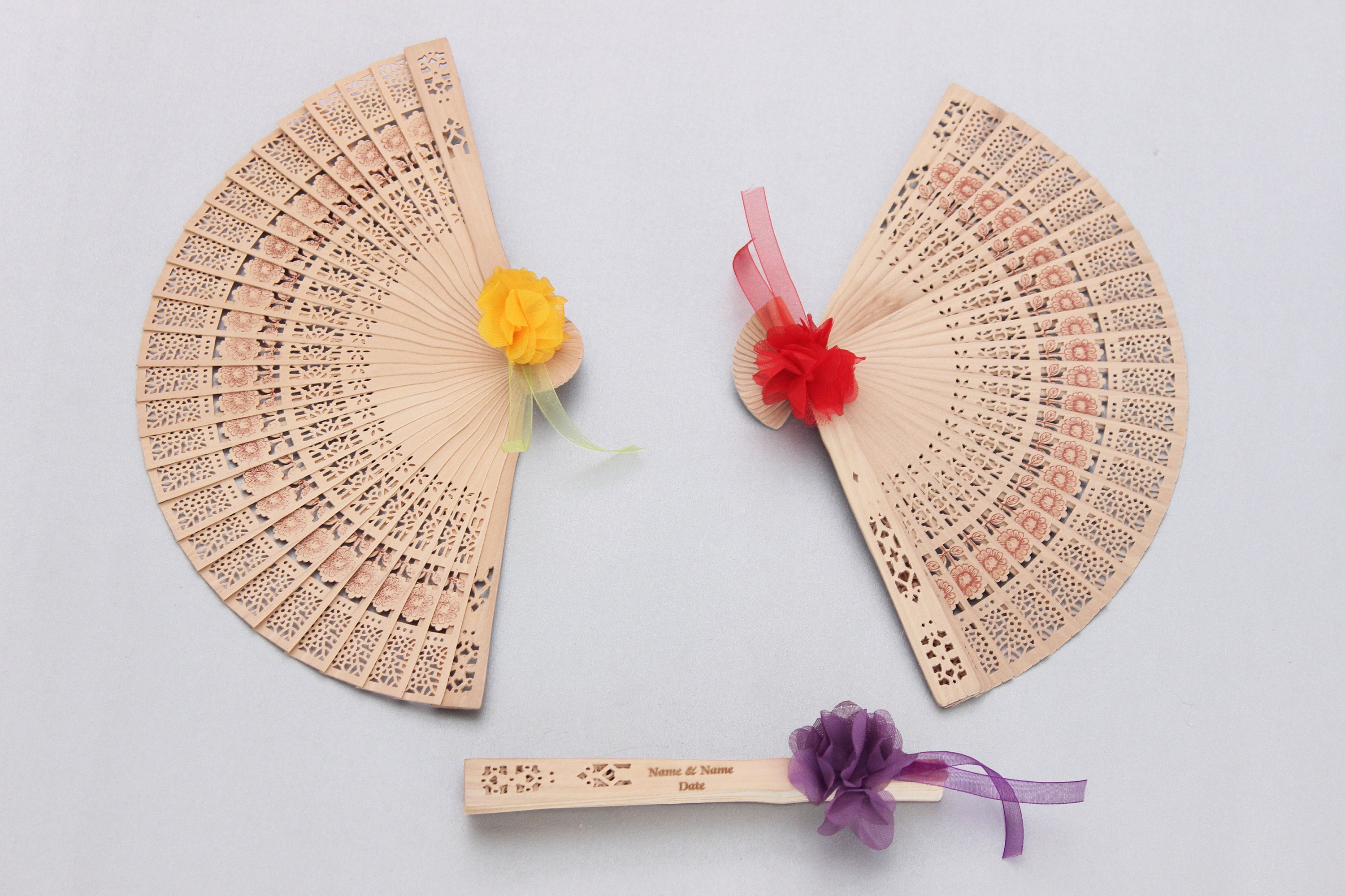 Personalized Natural Wood Fans Gift Hand Fan for Wedding - Etsy