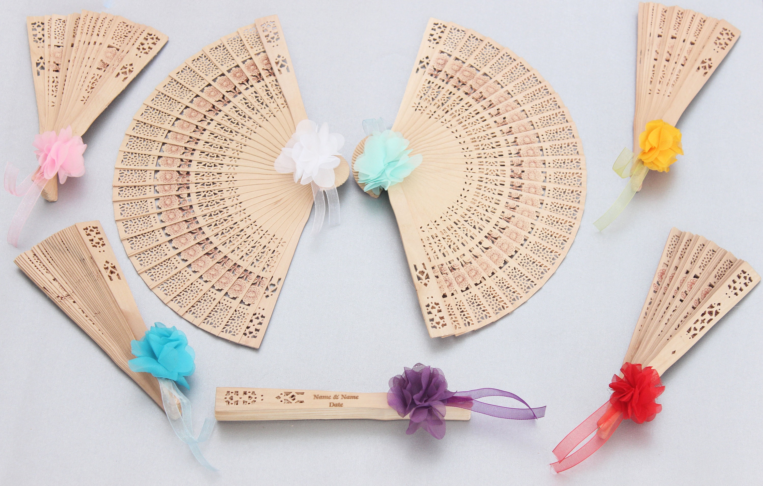 Personalized Natural Wood Fans Gift Hand Fan for Wedding - Etsy