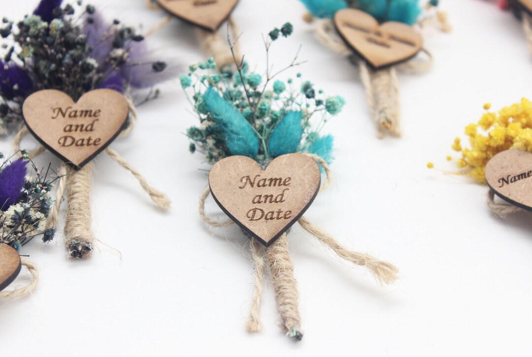 Personalized Wedding Favors for Guests , Flower Favors, Mini Dried ...