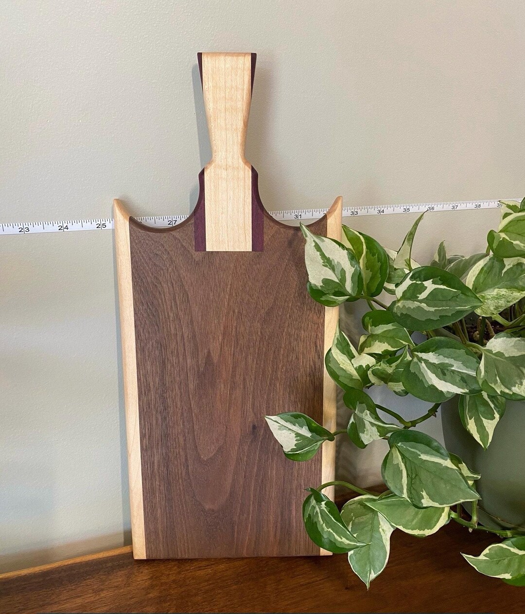 Purple Heart, Walnut, and Maple - Handcrafted Cutting Board/serving ...