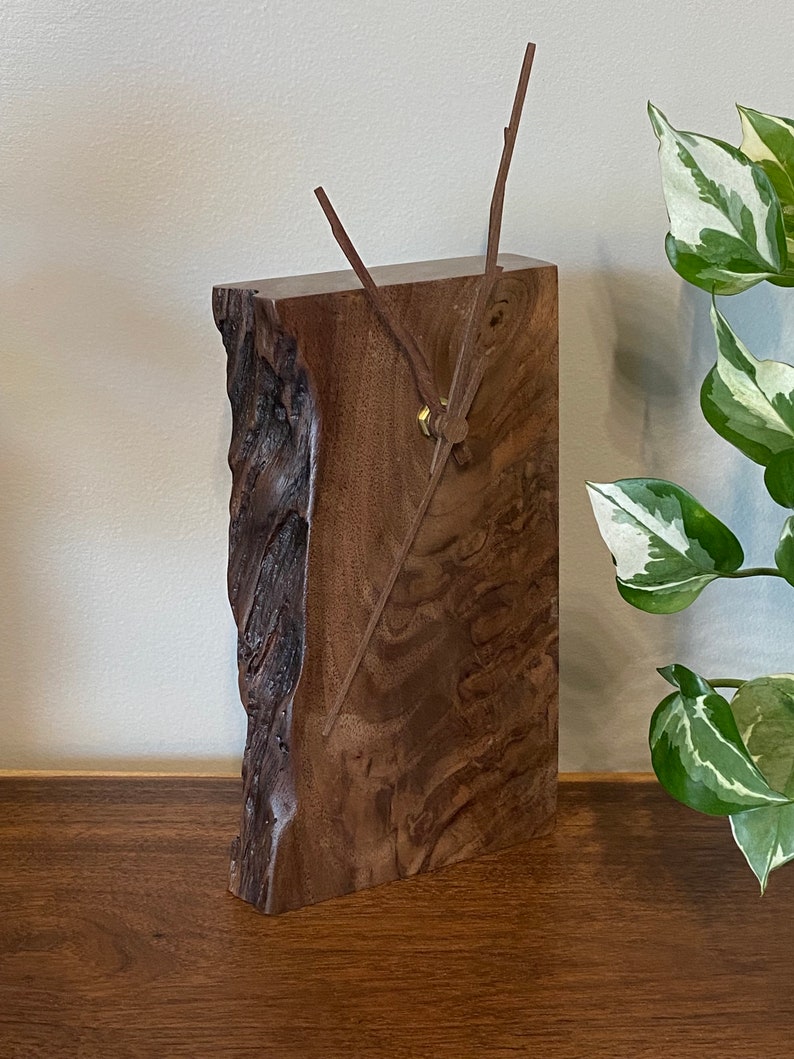 Artisan Wood Clock for Desk/office - Unique Decorative Timepiece - Etsy
