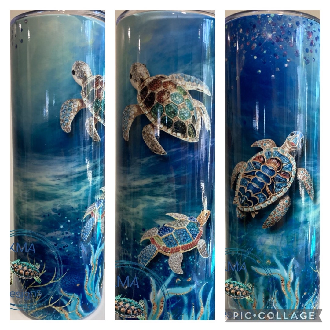 Jeweled Sea Turtles 20oz Stainless Steel Tumbler - Etsy