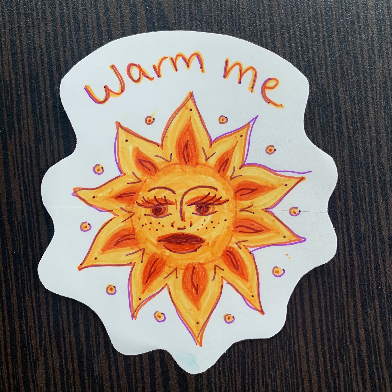 Warm Me Handmade Sun Sticker - Etsy