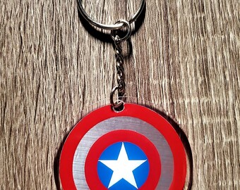 Captain America Shield Keychain - Etsy