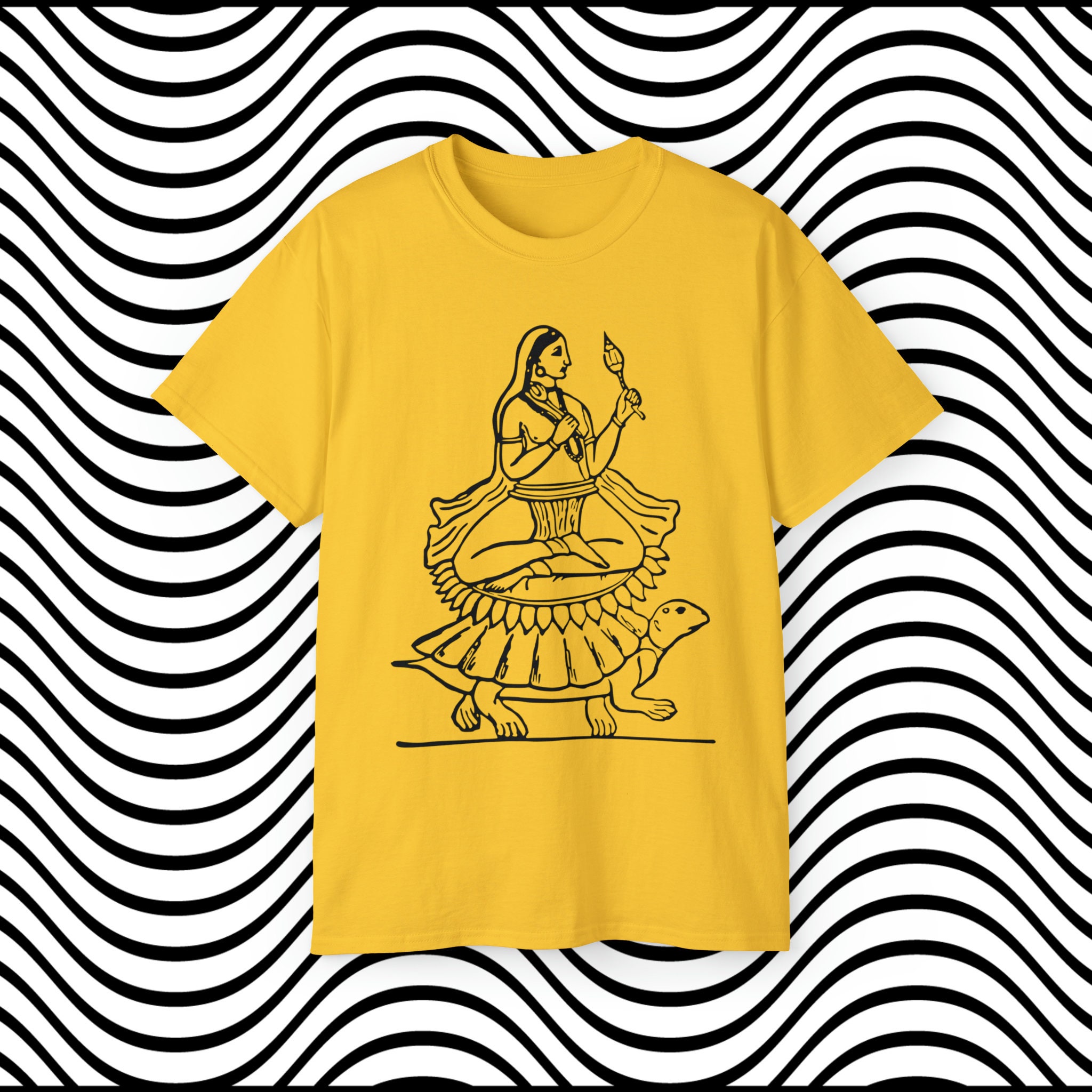 Goddess Lakshmi on Lotus Sitting on Turtle Great Mother Earth - Unisex ...