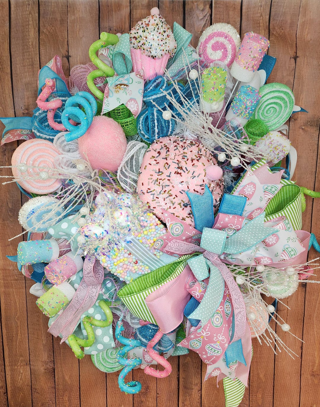 Candyland Decor, Sweet Treats Decor, Birthday Party Wreath, Candy Theme ...