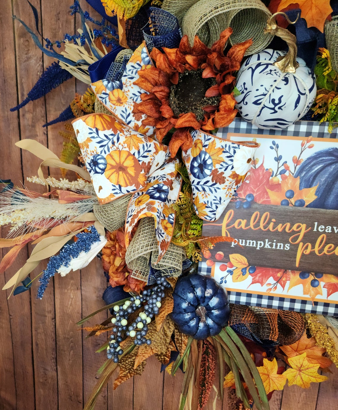 Fall Pumpkin Wreath, Front Door Decor, Autumn Wreath, Fall Wreath ...