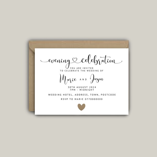 Evening Invite - Etsy UK
