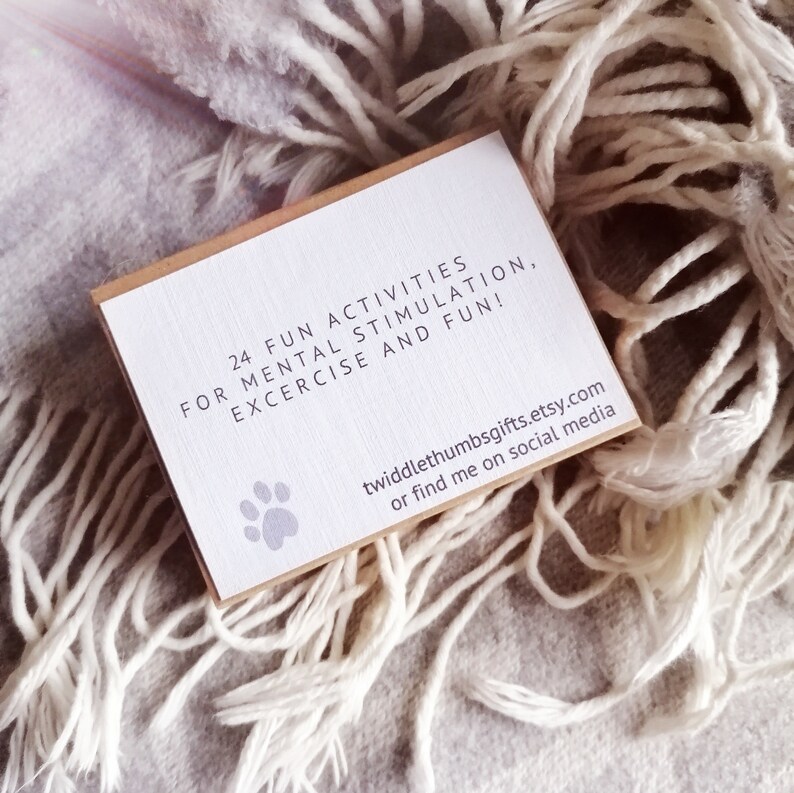 Dog Christmas Advent Activity Cards, Handmade Linen - Etsy UK