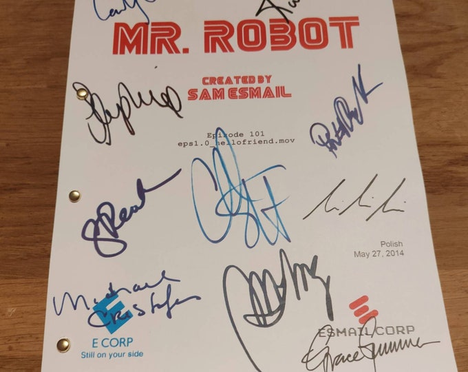 Autographed Pilot Episode MR ROBOT Script Pilot Autographed Elliott ...