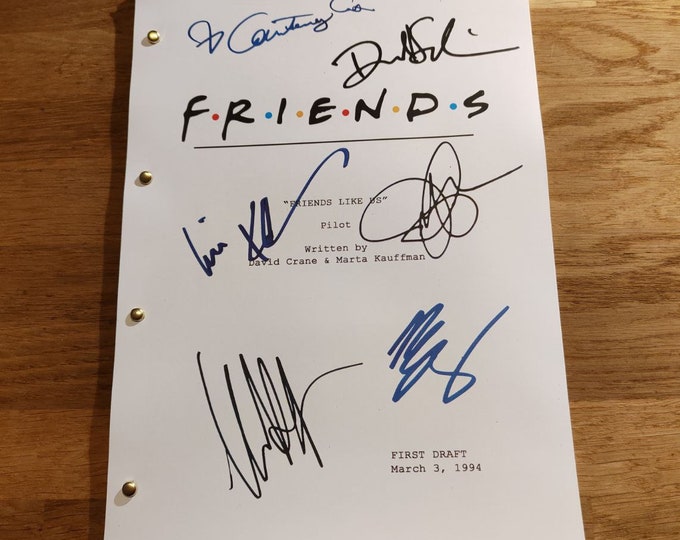 Pilot Episode Script FRIENDS Script Pilot Autograph Jennifer Aniston ...