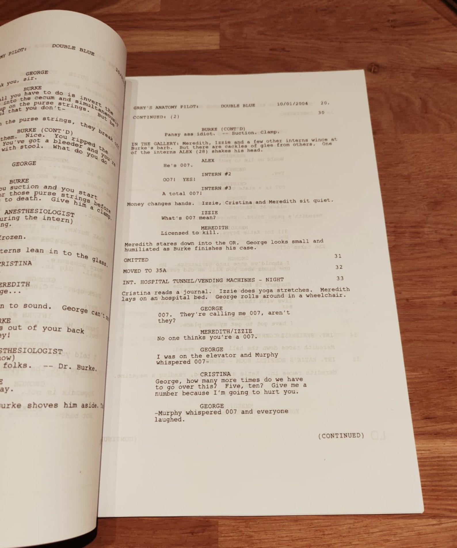 Script Pilot GREY'S ANATOMY Autographed Autographed Ellen - Etsy UK