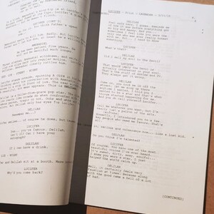 Script Pilot LUCIFER Tvseries Autograph Screenplay Tom Ellis Lauren ...