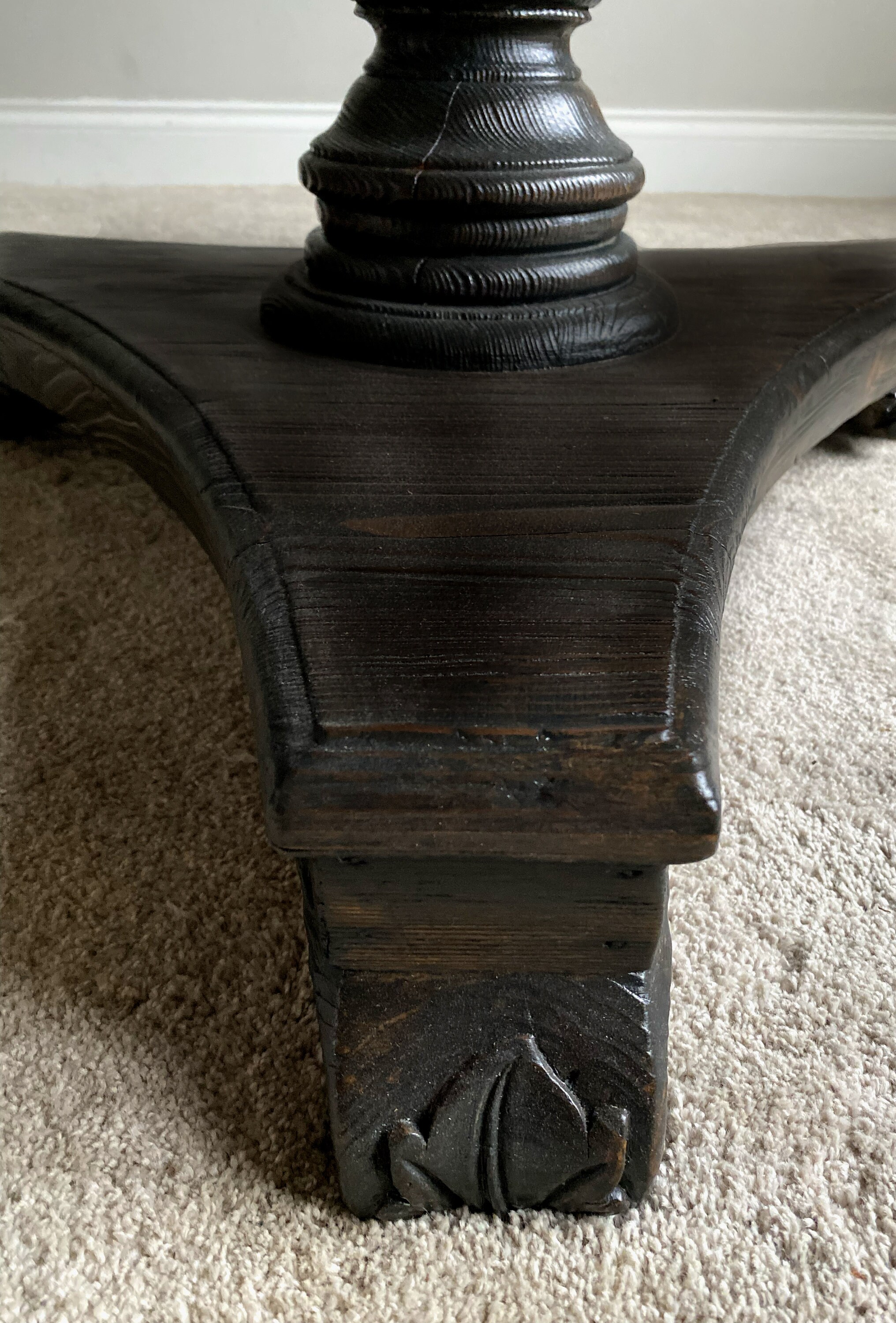 Round Rustic Pine Table French Polished by Spruce - Etsy