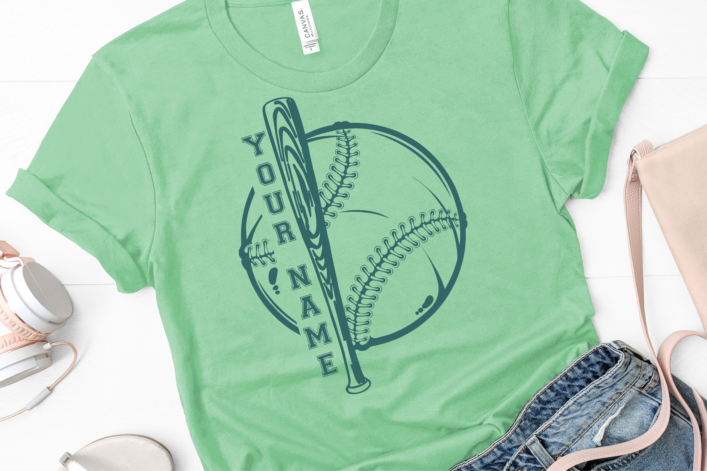 Split Baseball Monogram SVG, Baseball Shirt Svg, Half Softball Team ...