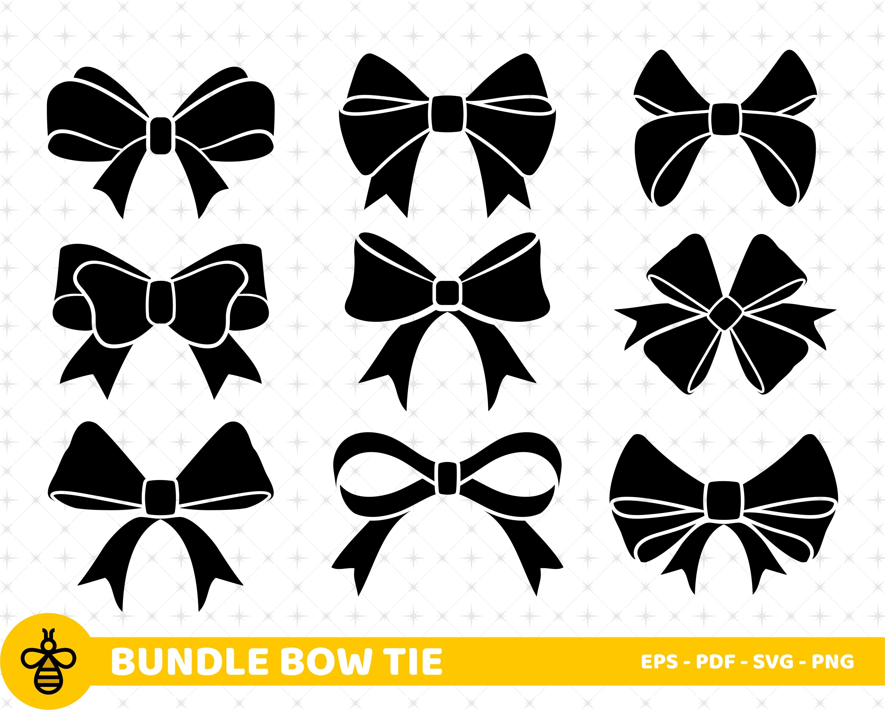 Bow Tie Svg Bow SVG File Bow Vector Bow Clipart Bow Svg Bundle Cheer ...
