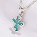 Cloisonne Cross Necklace, Silver Cross Pendant, Orthodox Cross Necklace ...