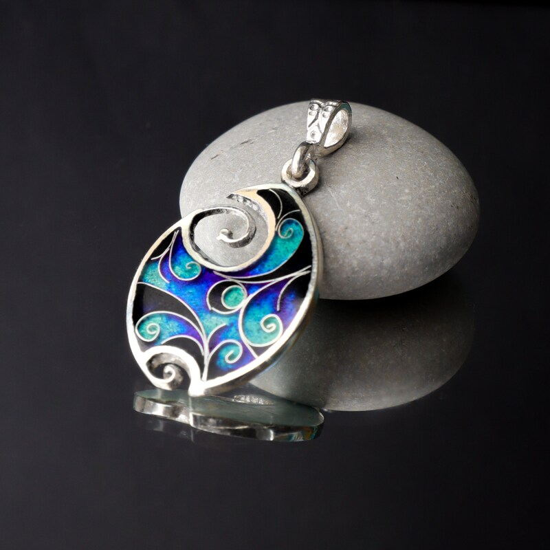 Enamel Pendant - Etsy