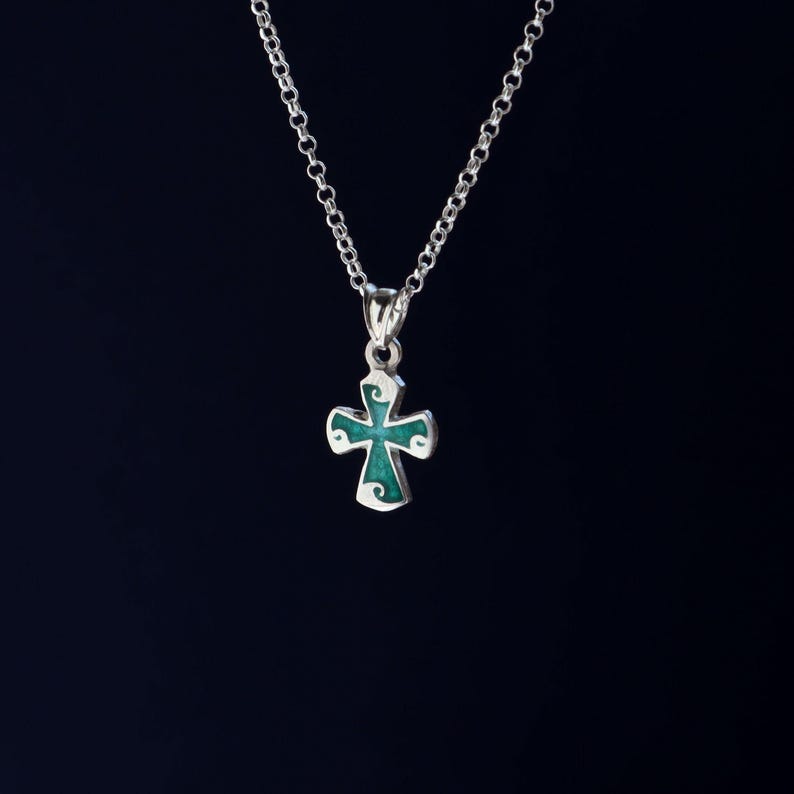 Silver Cross Necklace, Orthodox Cross, Handmade Sterling Silver Jewelry ...