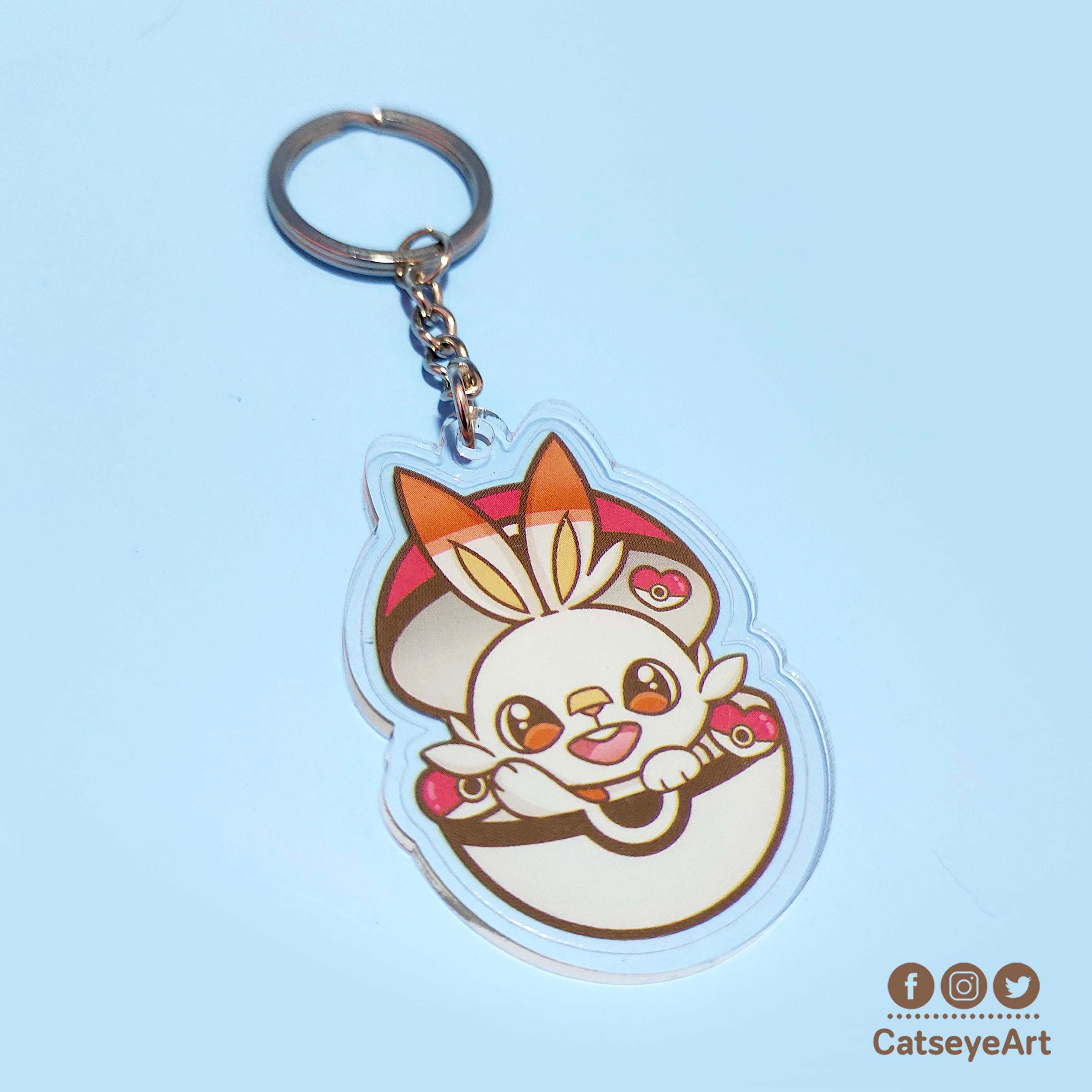 Chibi Starter Pokemon Gen8 Keychain / Pokemon Keychain / Charm - Etsy