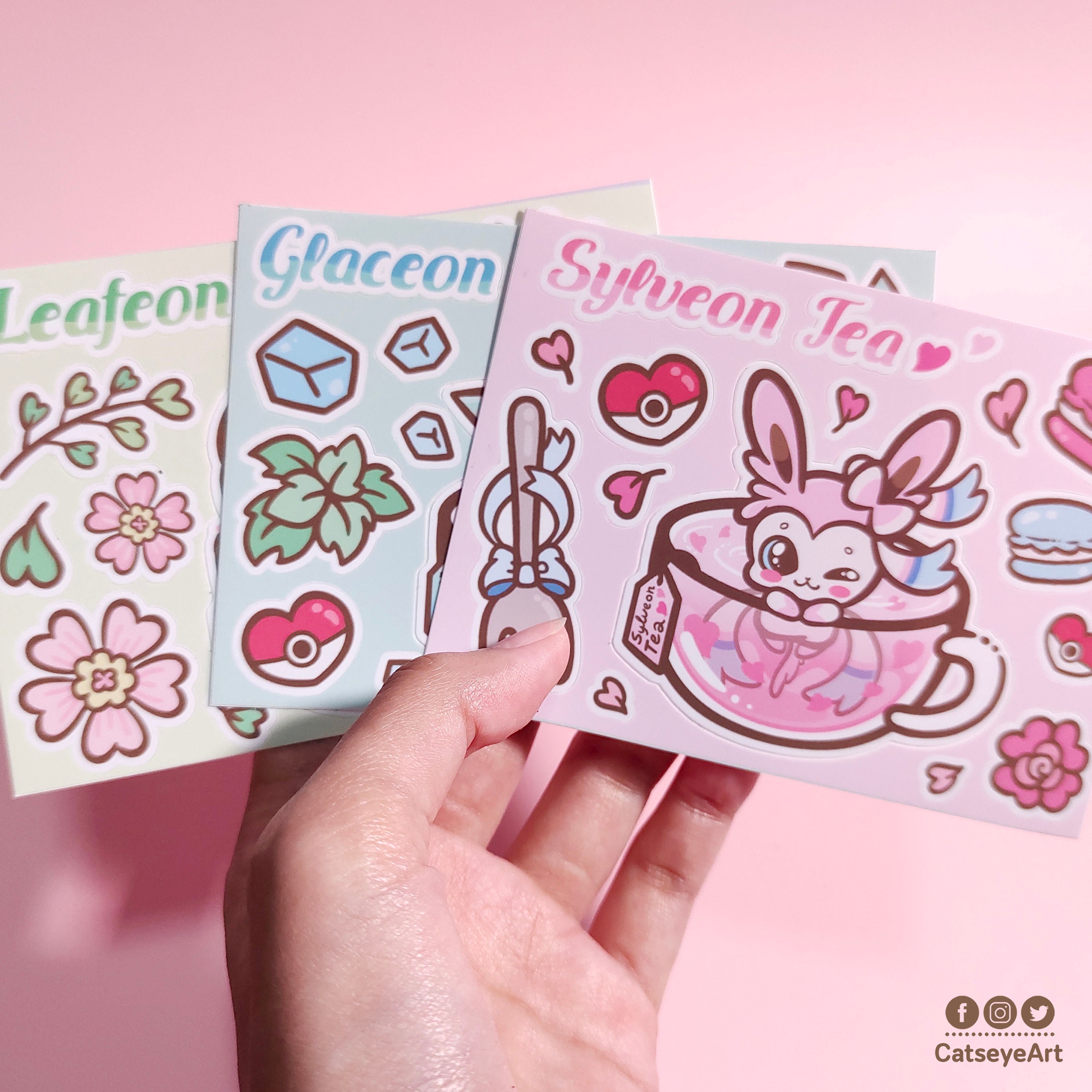 Eevee Sticker Set / Pokemon / Eevee / Sticker / Cute and | Etsy