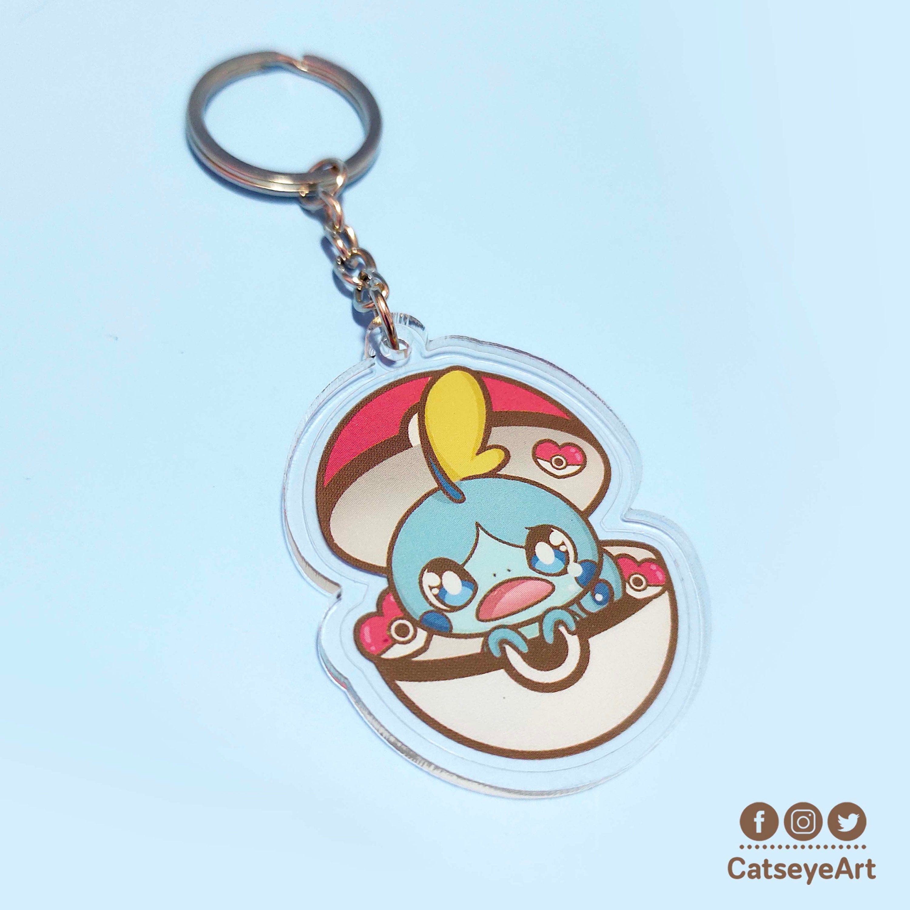 Chibi Starter Pokemon Gen8 Keychain / Pokemon Keychain / Charm - Etsy
