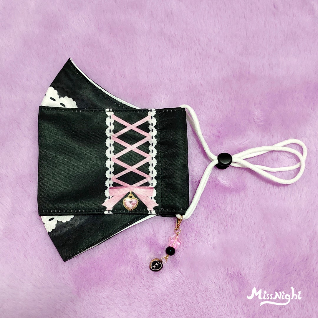 Jiraikei Fashion Face Mask : Black Color | 3 Layer Fabric Masks ...