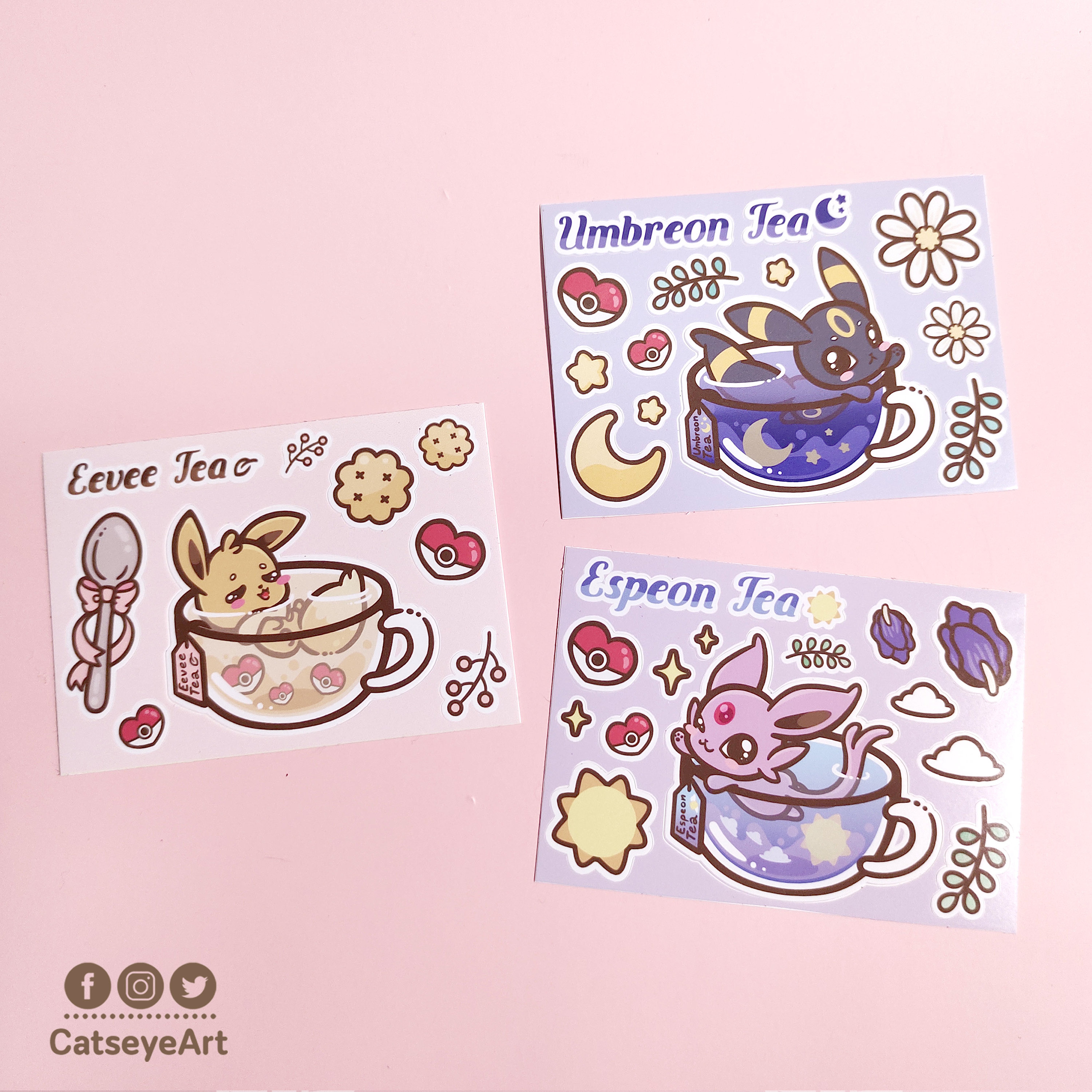 Eevee Sticker Set / Pokemon / Eevee / Sticker / Cute and | Etsy