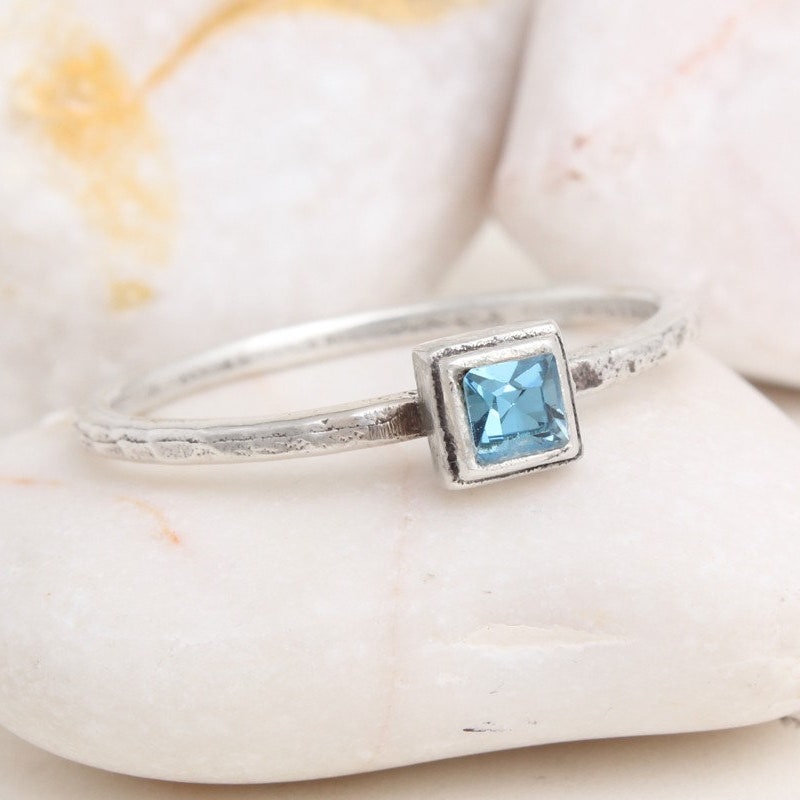 Square Crystal Ring - Etsy