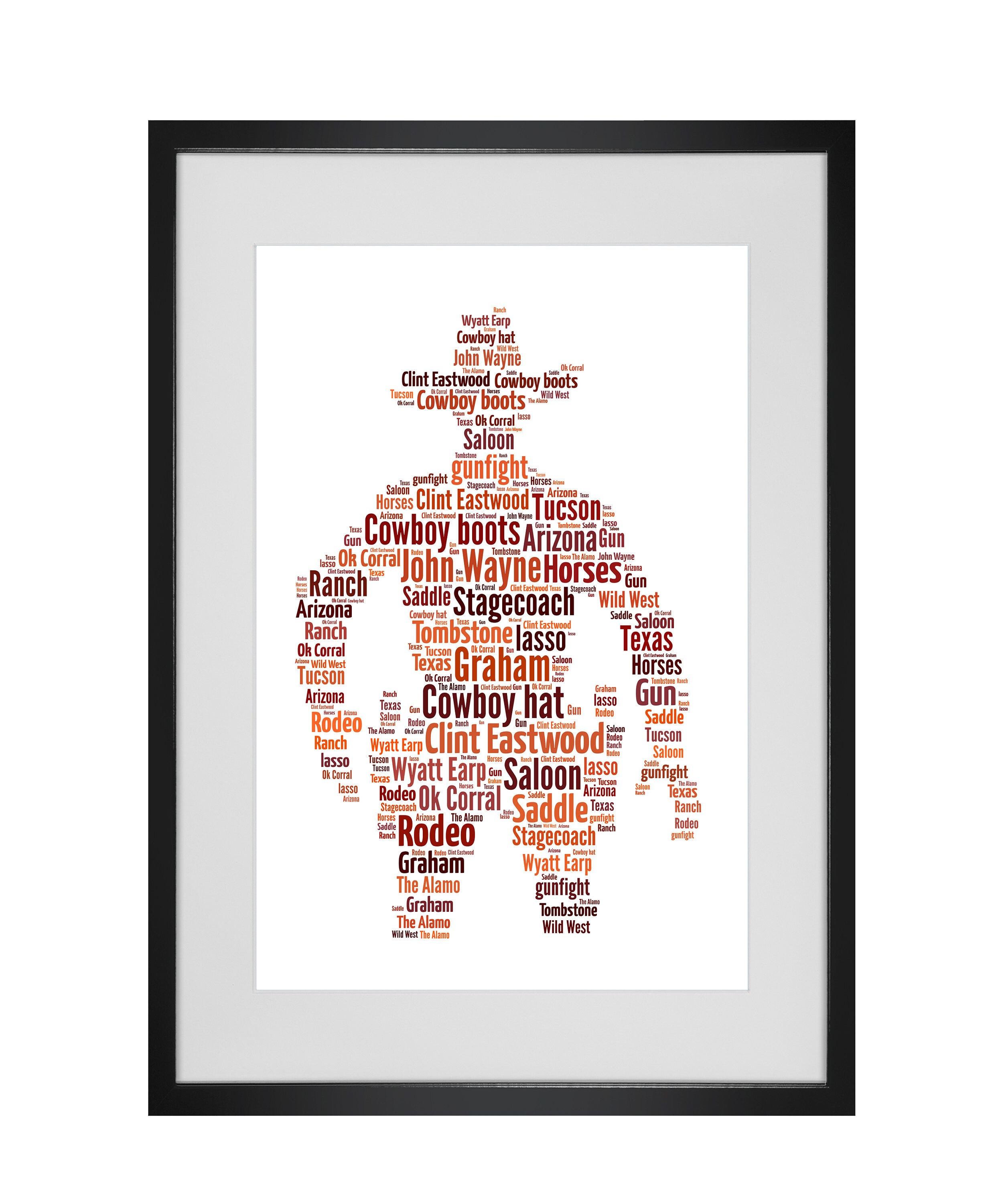 Personalised Cowboy Word Art Print - Etsy