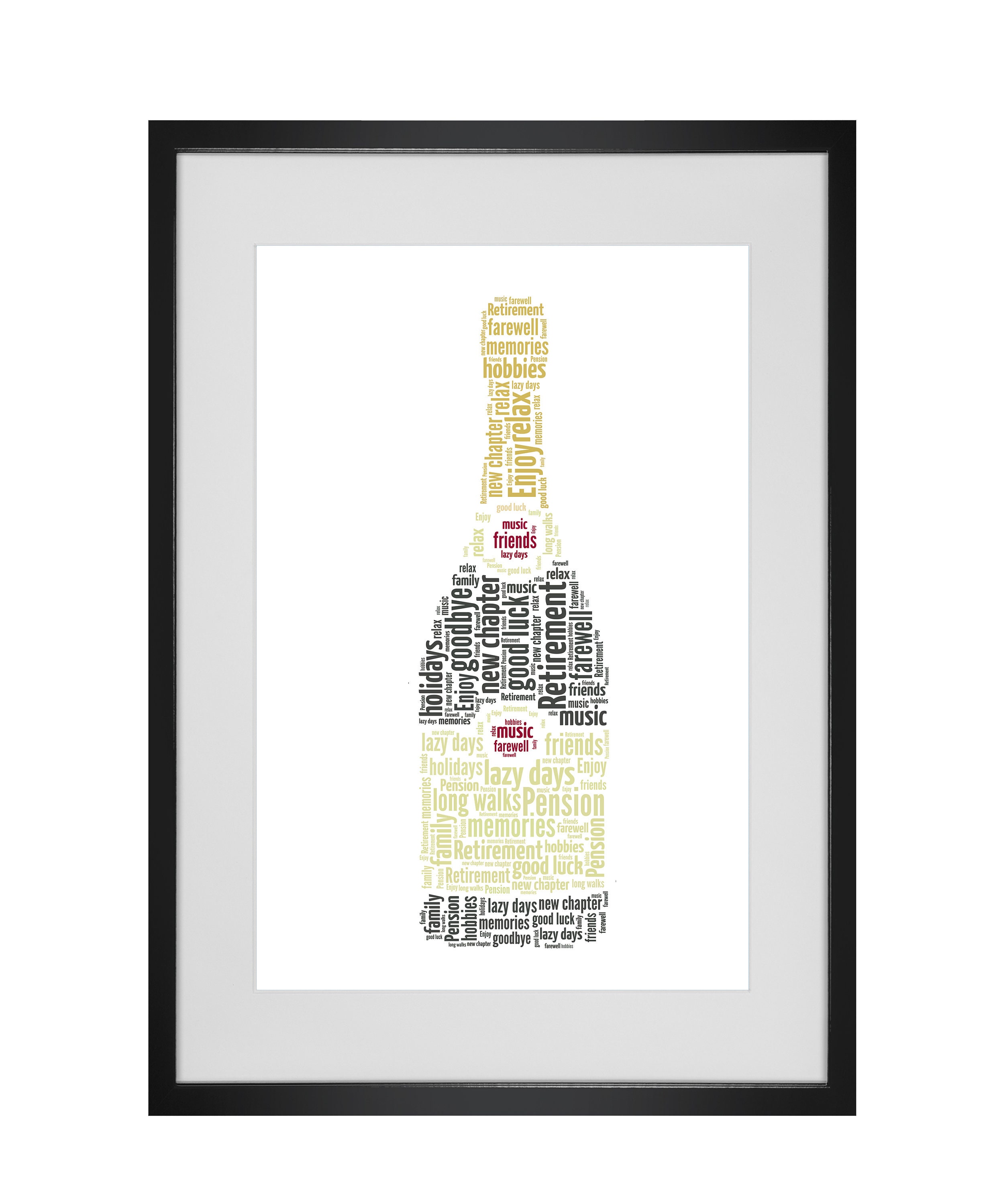 Personalised Champagne Bottle Word Art Print - Etsy UK