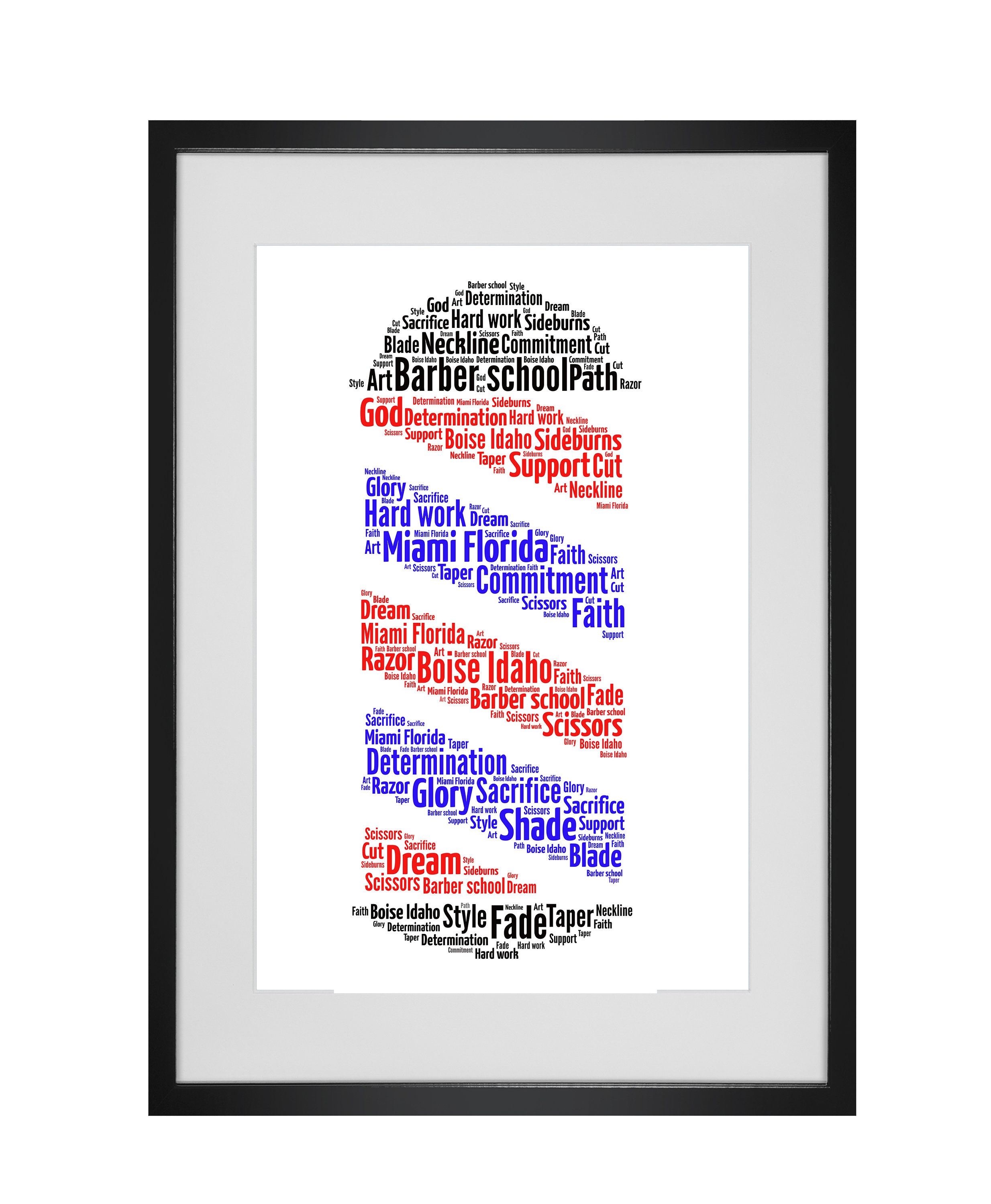 Barbers Shop personalizado Pole Word Art Print - Etsy España