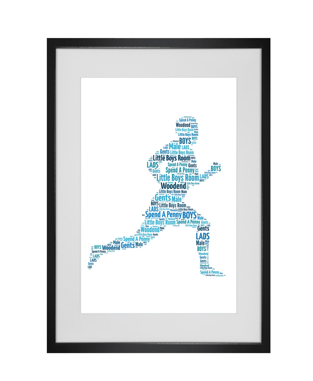 Personalised Male Runner Word Art Print - Etsy