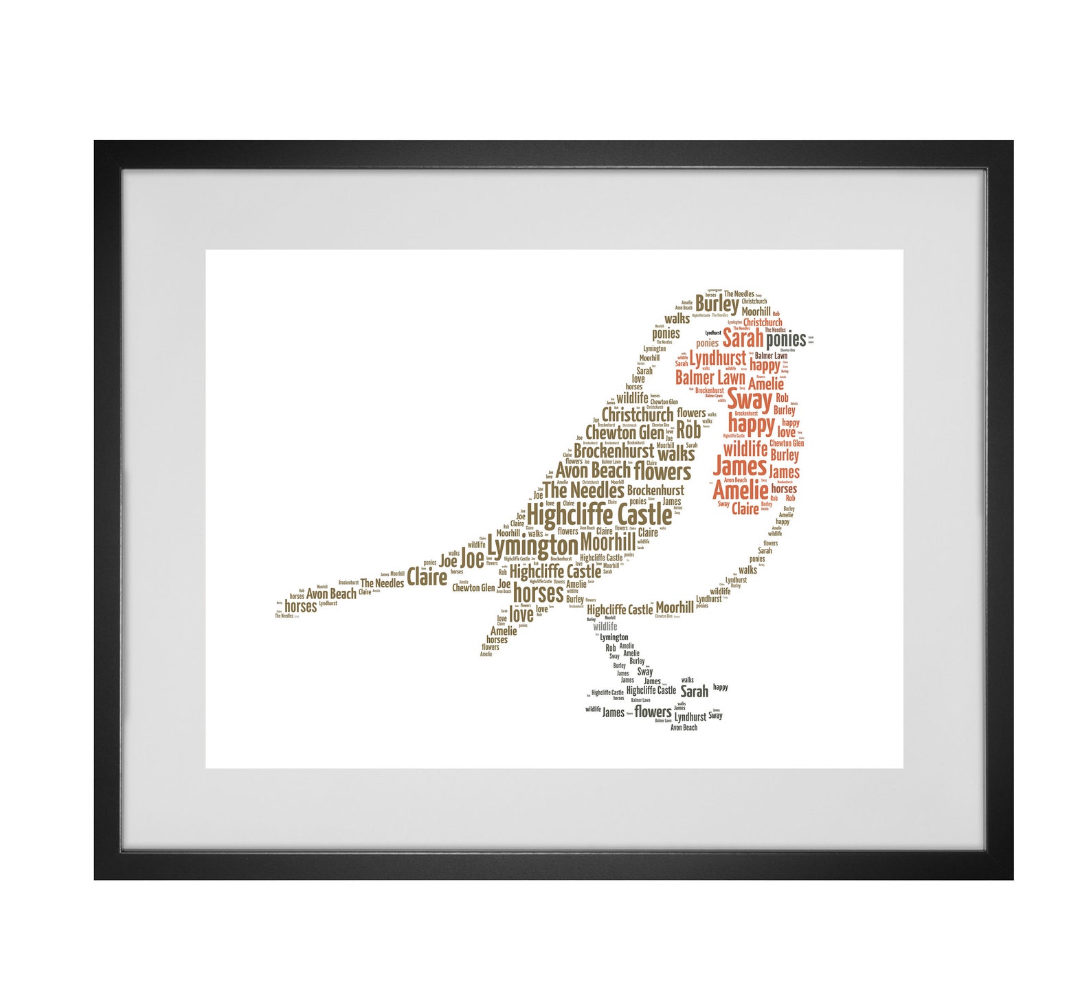 Personalised Robin Word Art Print - Etsy