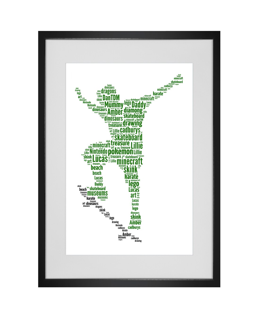 Personalizado Skateboarding Skateboarder Skater Word Art Print - Etsy ...