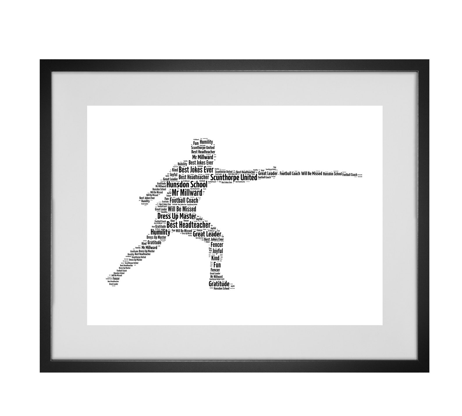 Personalised Fencer Fencing Word Art Print - Etsy