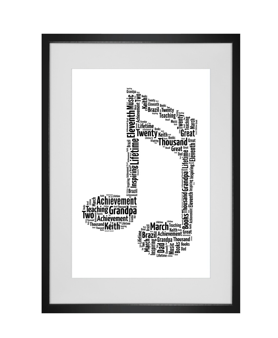 Personalised Music Note Word Art Print - Etsy
