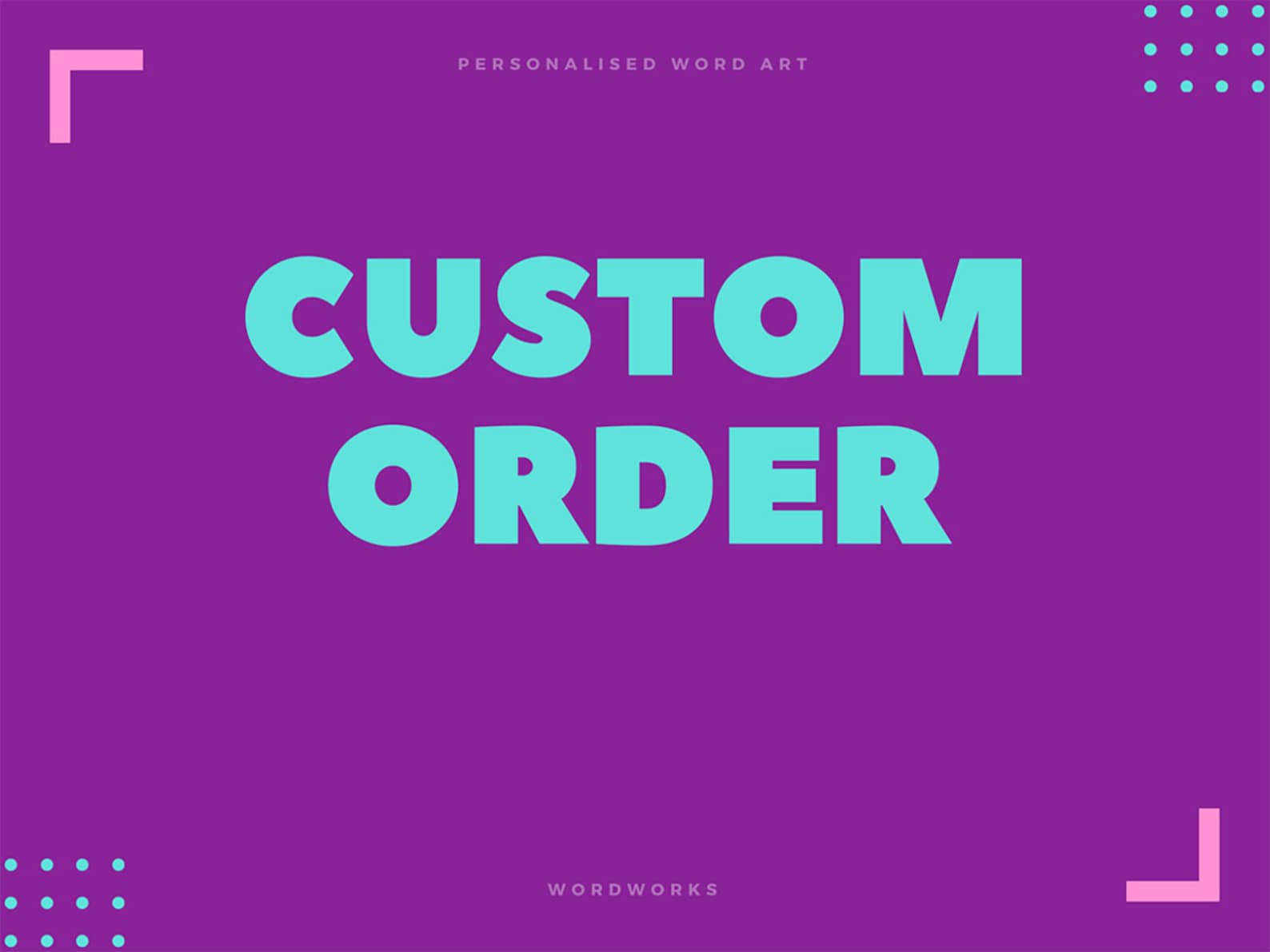 Personalised custom Order Word Art Print - Etsy