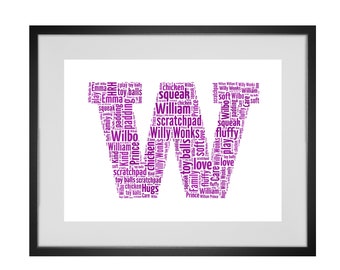 Letter Word Art | Etsy
