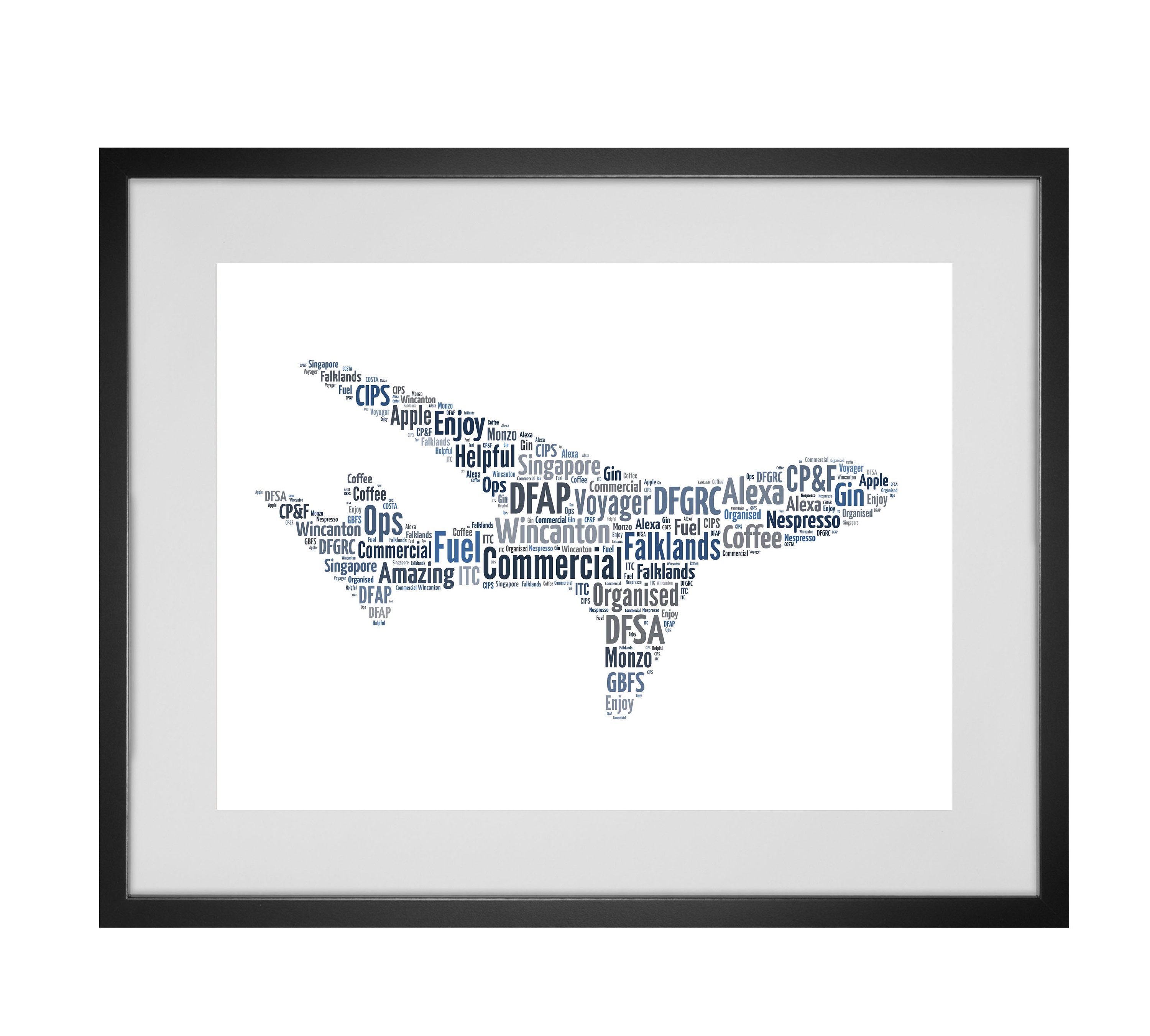 Personalised Aeroplane Word Art Print - Etsy