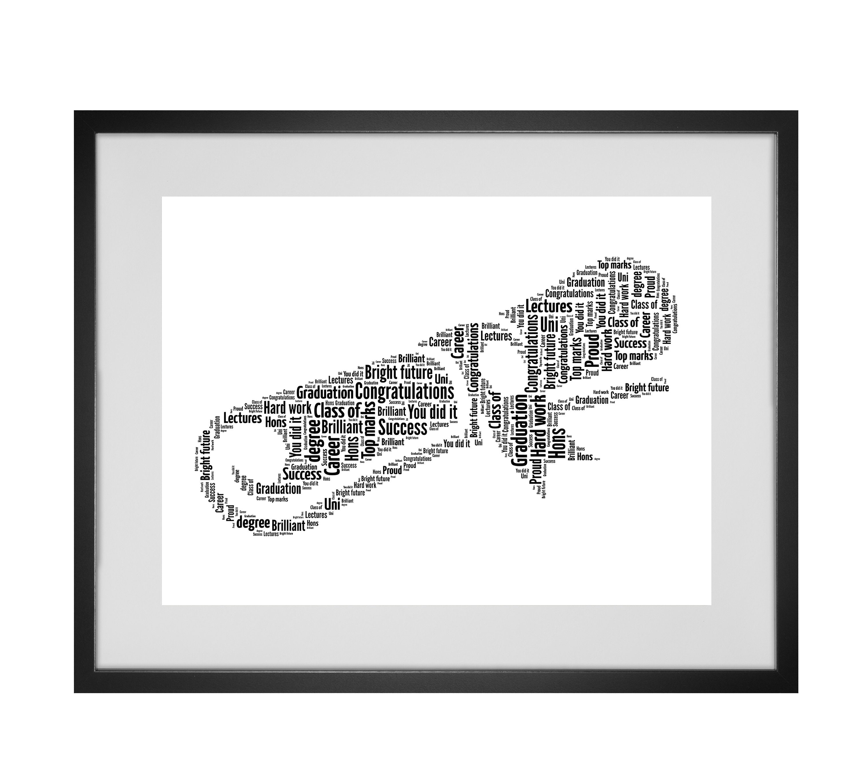 Personalised Graduation Scroll Word Art Print - Etsy