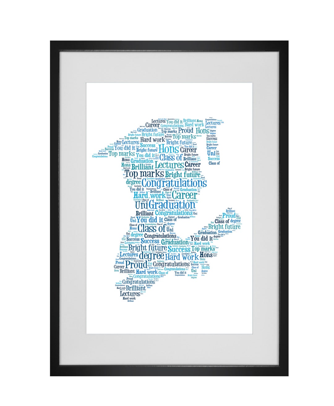 Personalised Male Graduation Word Art Print - Etsy