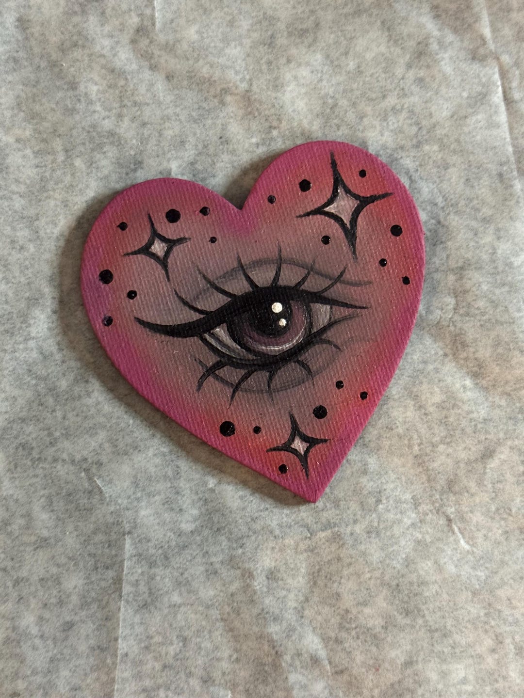 Mini Heart Canvas Magnets – Hand-painted Originals - Etsy