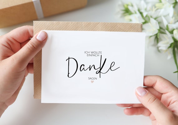 Karte Ich wollte einfach DANKE sagen Kindergarten Schule - Etsy.de