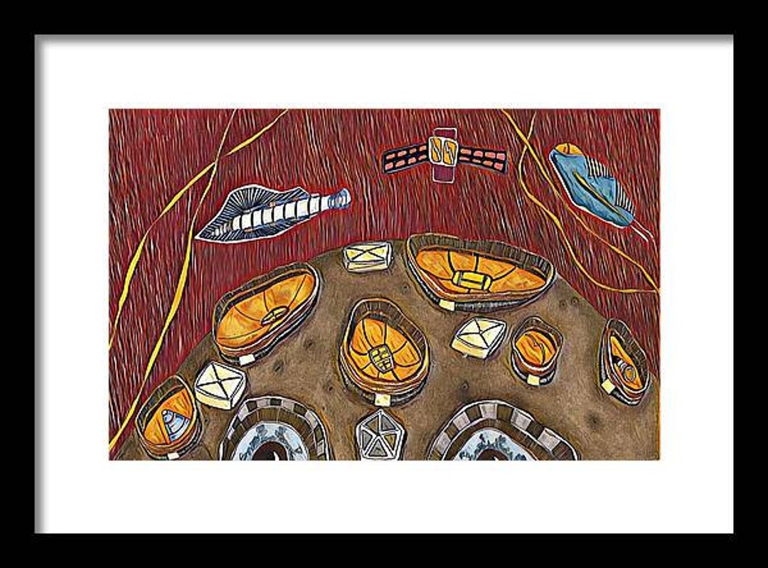 Abstract Art Print Alien Bases - Etsy