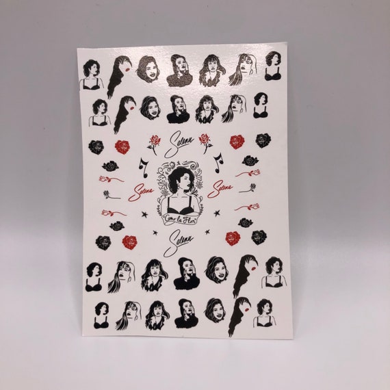 Selena Nail Decals Selena Inspired Waterslide Nail Decals | Etsy