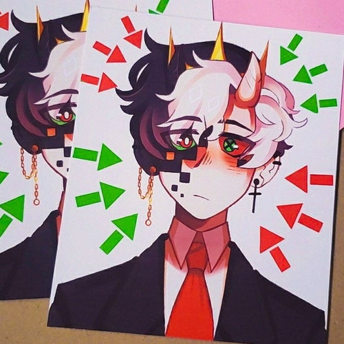 Dream SMP Ranboo Vibrant Eyes Fan Art Print of Original - Etsy UK