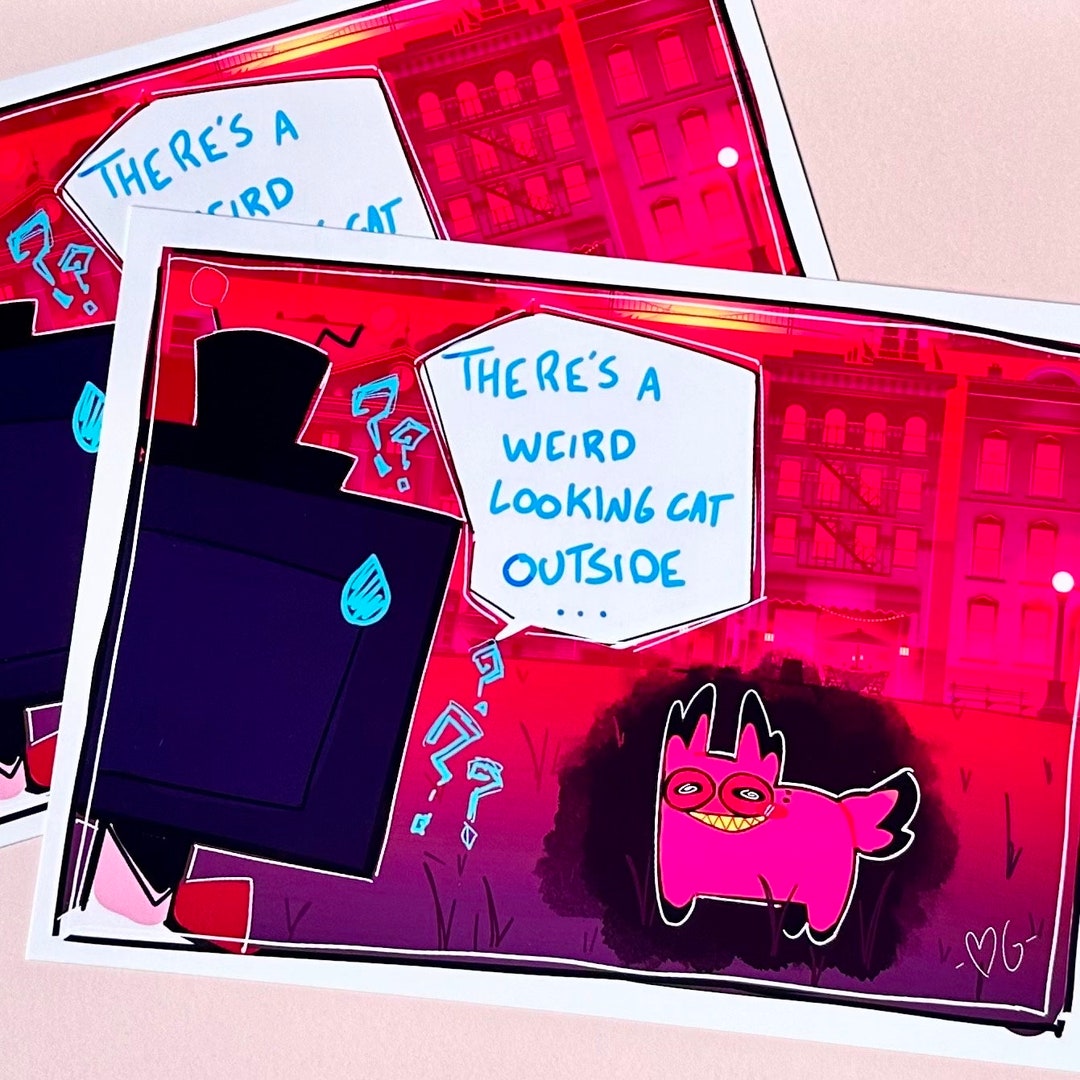 Cursed Cat Alastor Hazbin Hotel Print - Etsy