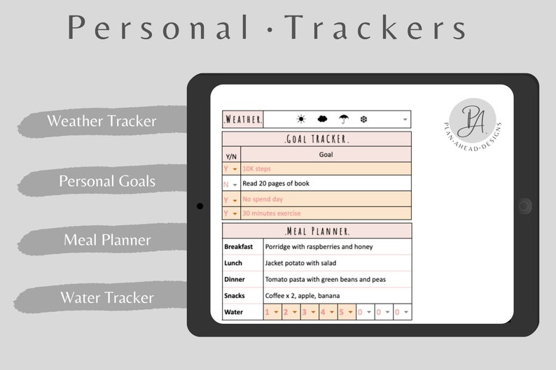 2024 Digital Weekly Daily Planner to Do List Productivity Tracker ...